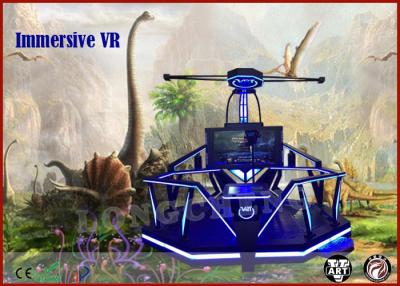 China Blue / Red LED Virtual Reality Simulator 2 Handles 9d VR Magic Interactive Games for sale