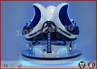 China Virtual Reality 9D Simulator 9D VR Cinema 3 Chairs Egg Type Motion Triple Seats for sale