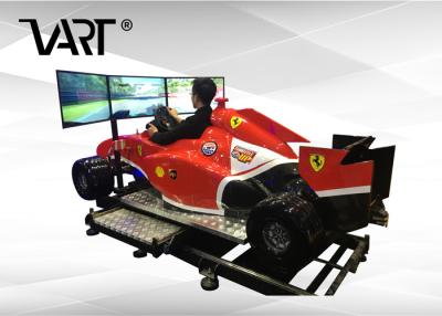 China 360 Degree F1 VR 9D Simulator , 3 Screens Car Driving Arcade Machine for sale