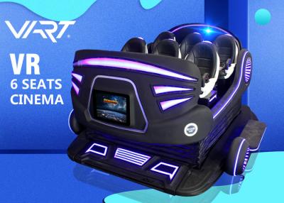 China Multiplayer 6 Seater 9D Virtual Reality Cinema VR Roller Coaster Simulator CE ROHS PATENT for sale