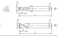 China HRC40 Carbide 3 Flute End Mills 4mm-20mm Shank With AITIN Coating for sale