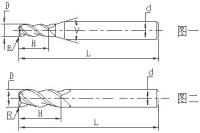 China F20 3R 3 Flute End Mill For Aluminum for sale