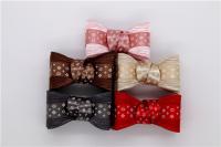 China Ribbon coloured bow-tied shoe flower,Handmade footwear ornaments and flower Thread ribbon Beige ,white,black,red ,blue for sale