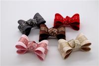 China Ribbon coloured bow-tied shoe flower,Handmade footwear ornaments and flower Thread ribbon Beige ,white,black,red ,blue for sale