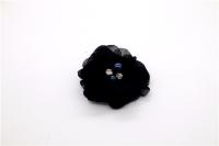 China girl Chiffon flower shoe clips/Sewing Bead Handmade Flower Yarn, lace, Chiffon Grey,black,white,red,blue for sale