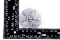 China girl Chiffon flower shoe clips/Sewing Bead Handmade Flower Yarn, lace, Chiffon Grey,black,white,red,blue for sale