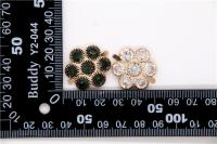 China shoe buckle shoe clips rhinestones shoes clips zinc alloy ,copper Gun,nickle,gold for sale