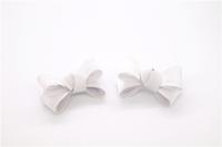 China Ribbon coloured bow-tied shoe flower,Handmade footwear ornaments and flower Thread ribbon Beige ,white,black,red ,blue for sale