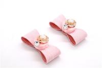 China Ribbon coloured bow-tied shoe flower,Handmade footwear ornaments and flower Thread ribbon Beige ,white,black,red ,blue for sale