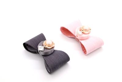 China Ribbon coloured bow-tied shoe flower,Handmade footwear ornaments and flower Thread ribbon Beige ,white,black,red ,blue for sale