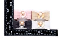 China Ribbon coloured bow-tied shoe flower,Handmade footwear ornaments and flower Thread ribbon Beige ,white,black,red ,blue for sale