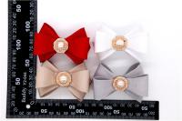 China Ribbon coloured bow-tied shoe flower,Handmade footwear ornaments and flower Thread ribbon Beige ,white,black,red ,blue for sale