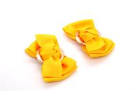 China Ribbon coloured bow-tied shoe flower,Handmade footwear ornaments and flower Thread ribbon Beige ,white,black,red ,blue for sale