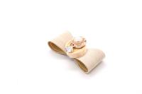 China Ribbon coloured bow-tied shoe flower,Handmade footwear ornaments and flower Thread ribbon Beige ,white,black,red ,blue for sale