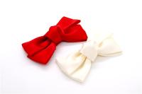 China Ribbon coloured bow-tied shoe flower,Handmade footwear ornaments and flower Thread ribbon Beige ,white,black,red ,blue for sale