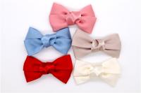 China Ribbon coloured bow-tied shoe flower,Handmade footwear ornaments and flower Thread ribbon Beige ,white,black,red ,blue for sale