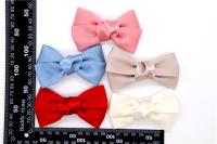China Ribbon coloured bow-tied shoe flower,Handmade footwear ornaments and flower Thread ribbon Beige ,white,black,red ,blue for sale