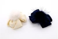 China Ribbon coloured bow-tied shoe flower,Handmade footwear ornaments and flower Thread ribbon Beige ,white,black,red ,blue for sale