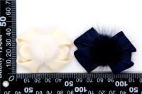 China Ribbon coloured bow-tied shoe flower,Handmade footwear ornaments and flower Thread ribbon Beige ,white,black,red ,blue for sale