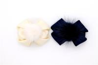 China Ribbon coloured bow-tied shoe flower,Handmade footwear ornaments and flower Thread ribbon Beige ,white,black,red ,blue for sale