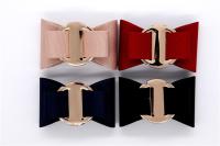 China Ribbon coloured bow-tied shoe flower,Handmade footwear ornaments and flower Thread ribbon Beige ,white,black,red ,blue for sale