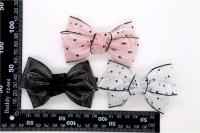 China Ribbon coloured bow-tied shoe flower,Handmade footwear ornaments and flower Thread ribbon Beige ,white,black,red ,blue for sale