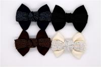 China Ribbon coloured bow-tied shoe flower,Handmade footwear ornaments and flower Thread ribbon Beige ,white,black,red ,blue for sale