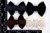 China Ribbon coloured bow-tied shoe flower,Handmade footwear ornaments and flower Thread ribbon Beige ,white,black,red ,blue for sale