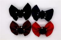 China Ribbon coloured bow-tied shoe flower,Handmade footwear ornaments and flower Thread ribbon Beige ,white,black,red ,blue for sale