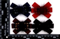 China Ribbon coloured bow-tied shoe flower,Handmade footwear ornaments and flower Thread ribbon Beige ,white,black,red ,blue for sale