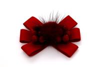 China Ribbon coloured bow-tied shoe flower,Handmade footwear ornaments and flower Thread ribbon Beige ,white,black,red ,blue for sale