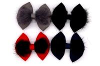 China Ribbon coloured bow-tied shoe flower,Handmade footwear ornaments and flower Thread ribbon Beige ,white,black,red ,blue for sale