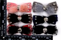 China Ribbon coloured bow-tied shoe flower,Handmade footwear ornaments and flower Thread ribbon Beige ,white,black,red ,blue for sale