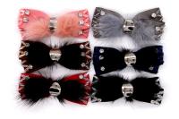 China Ribbon coloured bow-tied shoe flower,Handmade footwear ornaments and flower Thread ribbon Beige ,white,black,red ,blue for sale