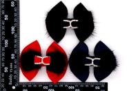 China Ribbon coloured bow-tied shoe flower,Handmade footwear ornaments and flower Thread ribbon Beige ,white,black,red ,blue for sale