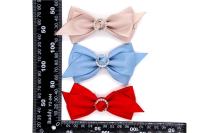 China Ribbon coloured bow-tied shoe flower,Handmade footwear ornaments and flower Thread ribbon Beige ,white,black,red ,blue for sale