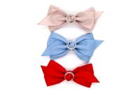 China Ribbon coloured bow-tied shoe flower,Handmade footwear ornaments and flower Thread ribbon Beige ,white,black,red ,blue for sale