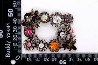 China Antique Bronze Rhinestone Shoe Clips Zinc Alloy / Iron / Copper Material for sale