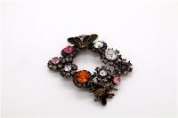 China Antique Bronze Rhinestone Shoe Clips Zinc Alloy / Iron / Copper Material for sale