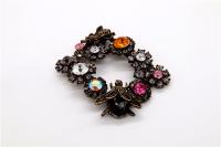 China Antique Bronze Rhinestone Shoe Clips Zinc Alloy / Iron / Copper Material for sale