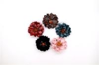 China Hand Sintered Edge Flower /girl flower made of satin ribbons/Hand-simulated flower Various colors Fabric, wool for sale