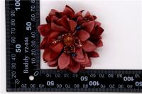 China Hand Sintered Edge Flower /girl flower made of satin ribbons/Hand-simulated flower Various colors Fabric, wool for sale