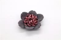 China Hand Sintered Edge Flower /girl flower made of satin ribbons/Hand-simulated flower Various colors Fabric, wool for sale