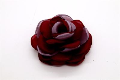 China Hand Sintered Edge Flower /girl flower made of satin ribbons/Hand-simulated flower Various colors Fabric, wool for sale