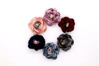 China 2026 Shoe Accessories flowers Hand Sintered Edge Flower /girl flower made of satin ribbons/Hand-simulated flower Various colors Fabric, wool for sale