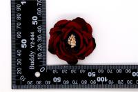 China 2026 Shoe Accessories flowers Hand Sintered Edge Flower /girl flower made of satin ribbons/Hand-simulated flower Various colors Fabric, wool for sale