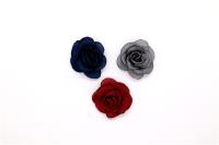 China Hand Sintered Edge Flower /girl flower made of satin ribbons/Hand-simulated flower Various colors Fabric, wool for sale