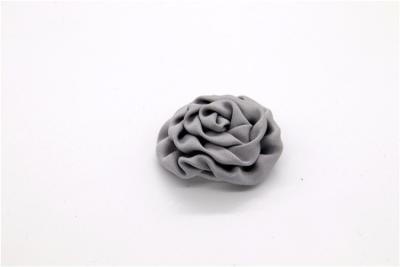 China Hand Sintered Edge Flower /girl flower made of satin ribbons/Hand-simulated flower Various colors Fabric, wool for sale