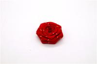 China Hand Sintered Edge Flower /girl flower made of satin ribbons/Hand-simulated flower Various colors Fabric, wool for sale