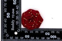China Hand Sintered Edge Flower /girl flower made of satin ribbons/Hand-simulated flower Various colors Fabric, wool for sale